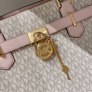 Michael Kors | Bags | Michael Kors Hamilton Medium Satchels In Vanillapink | Poshmark